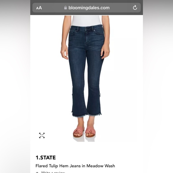 1. State | Jeans | State Flared Tulip Hem Jeans In Meadow Wash | Poshmark